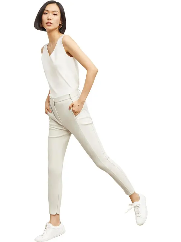 M.M.LAFLEUR Curie Skinny Power Stretch Pants - Bone