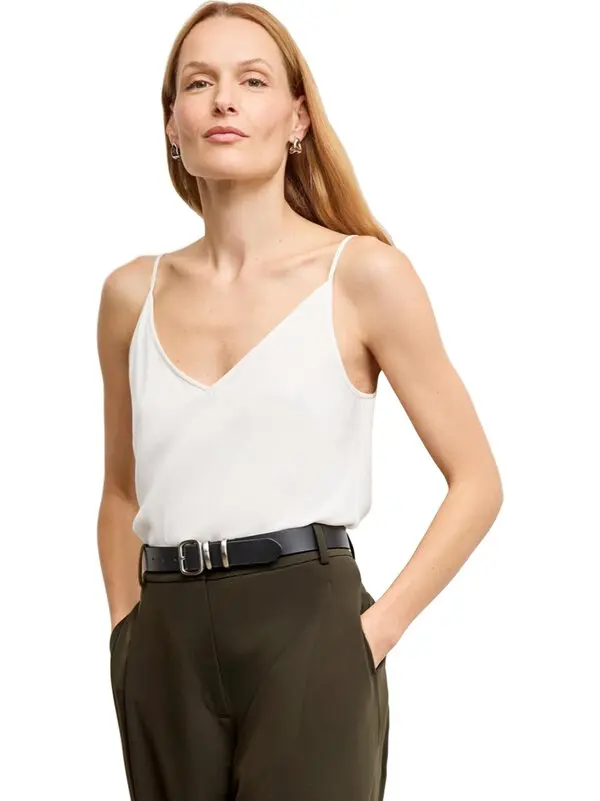 M.M.LAFLEUR The Lisey Cami Machine Washable Silk - Ivory
