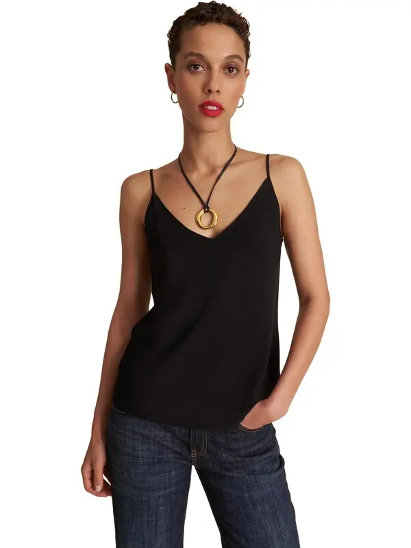 M.M.LAFLEUR Lisey Layering Cami In Washable Silk - Black