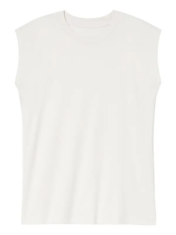 M.M.LAFLEUR Alina Organic Pima Cotton Muscle Tee - Ivory