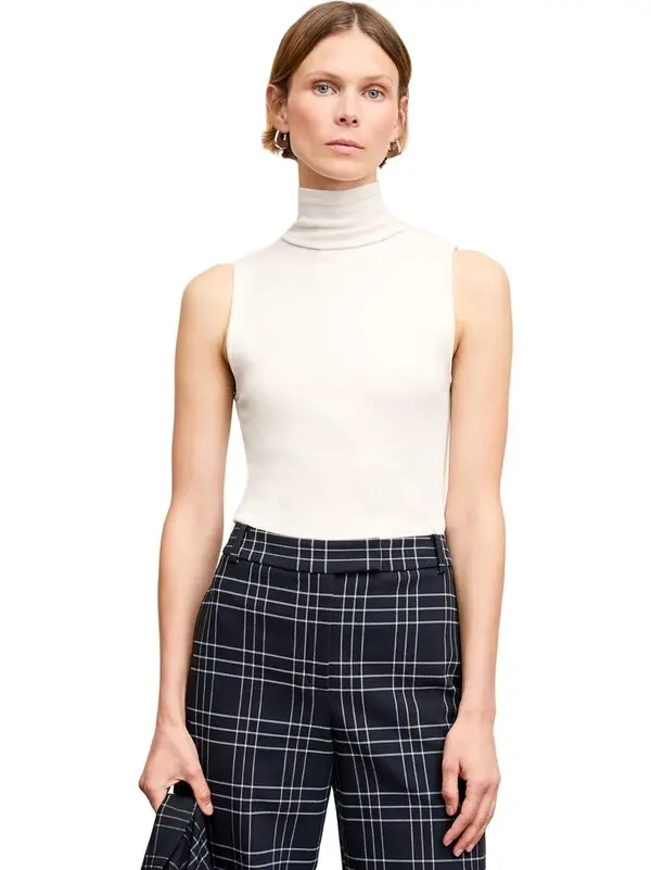 M.M.LAFLEUR The Jett Tank Organic Ribbed Pima Cotton - Ivory