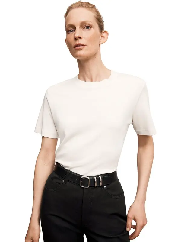 M.M.LAFLEUR The Leslie Organic Pima Cotton T-shirt - Ivory