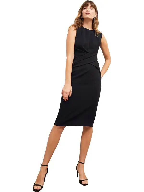 M.M.LAFLEUR Everyday Crepe Sheath Dress - Black