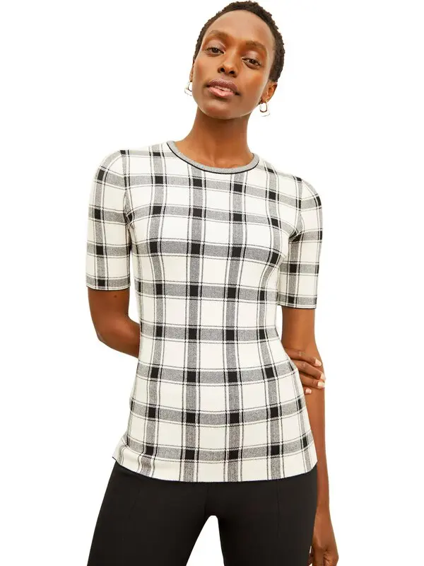 M.M.LAFLEUR The Choe Top Eco 365knit - Bold Check