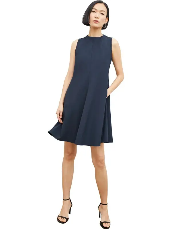 M.M.LAFLEUR Malala Dress In Recycled Wondertex - Midnight