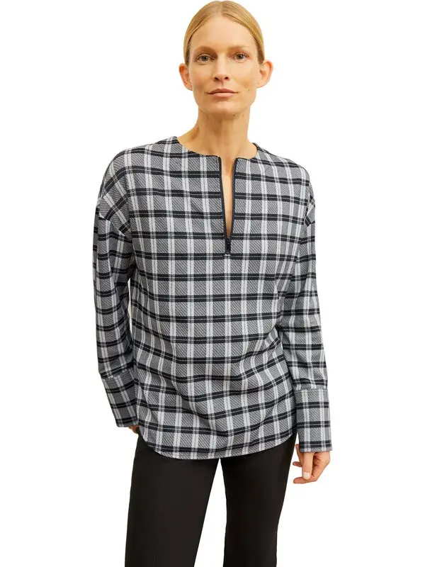 M.M.LAFLEUR Tully Knit Suiting Top - Checkmate
