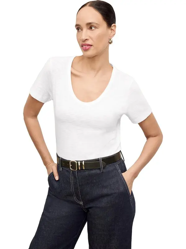 M.M.LAFLEUR Kenya Organic Slub Cotton T-shirt - White