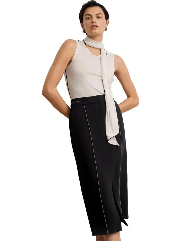 M.M.LAFLEUR Cloud Jersey Felicity Scarf Tank - White