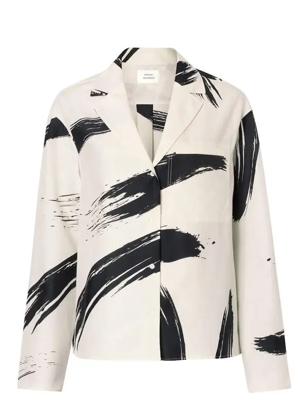 Loulou De Saison Printed Cotton-silk Blend Shirt - Black & White
