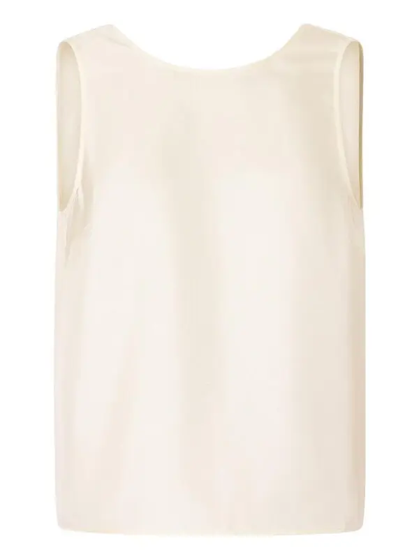 Loulou De Saison Draped Open Back Silk Top - Ivory