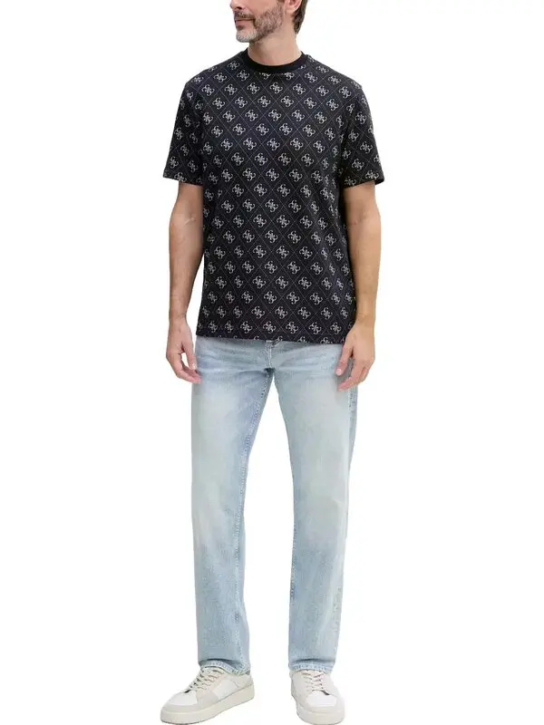 Guess Monogram-print T-shirt - Blue