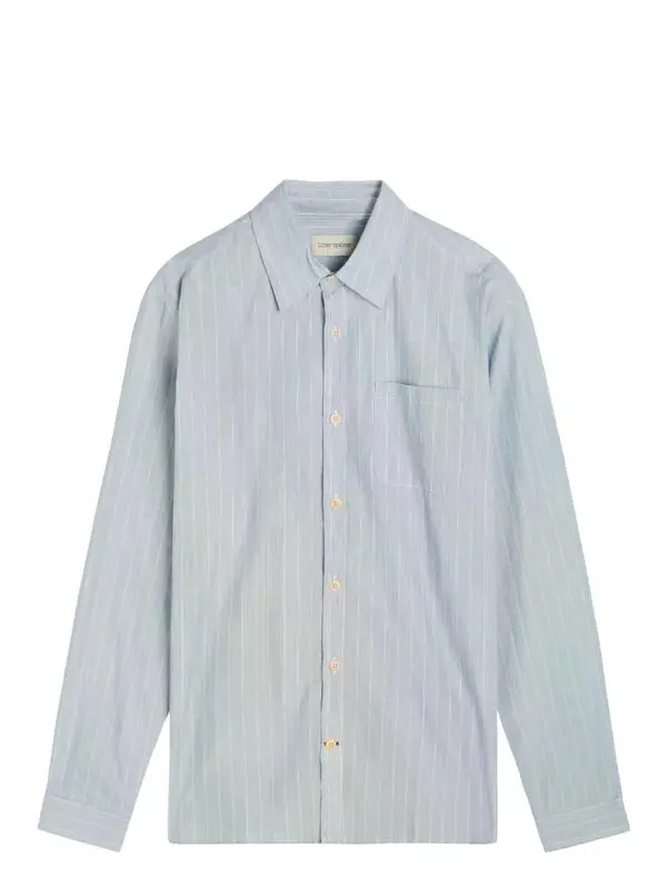 Oliver Peoples Striped-print Chest-pocket Shirt - Blue