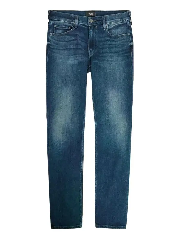 Paige Lennox Faded Slim-fit Jeans - Blue