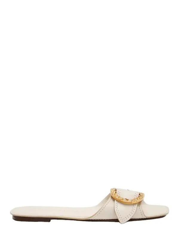Zimmermann Solena Buckle-detail Square-toe Sandals - Neutrals