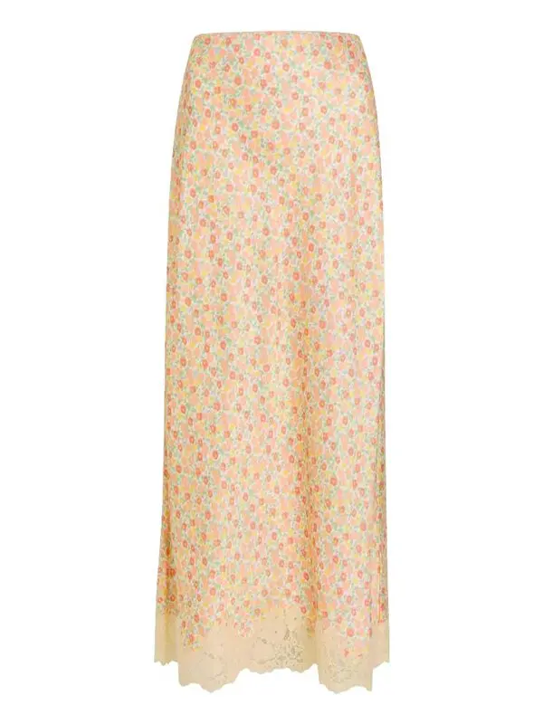 Rixo Matilde Floral-print Midi Skirt - Neutrals