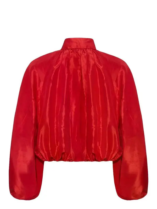 Adam Lippes Simone Silk Jacket - Red