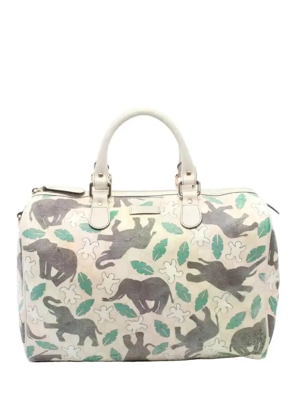 Gucci Gg Supreme Elephant Boston Bag - Neutrals