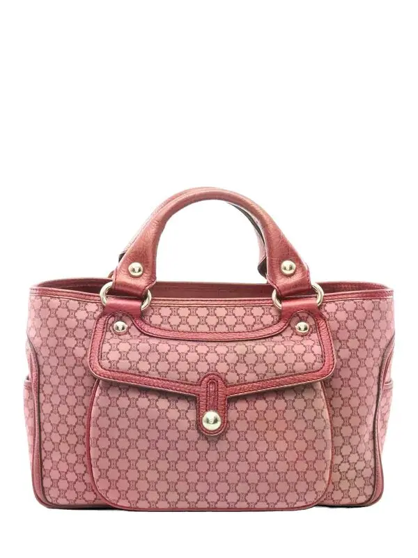 Celine Macadam Canvas Handbag - Red