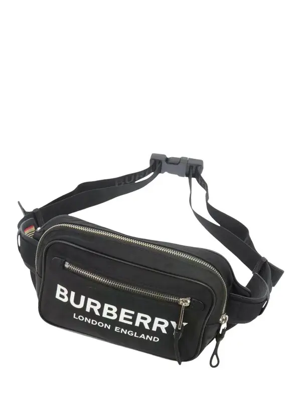Burberry Econyl Nylon Logo Bum Bag - Black
