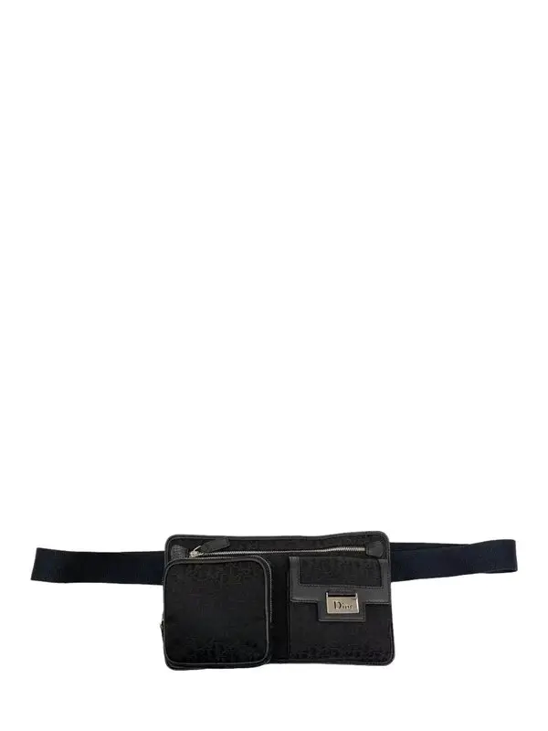 Dior Diorissimo Trotter Canvas Belt Bag - Black