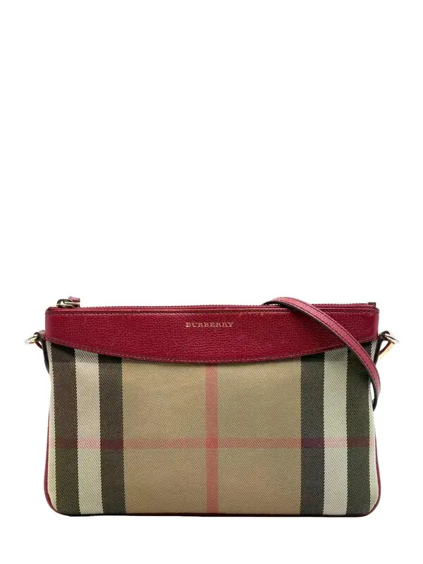 Burberry Peyton Canvas Derby Crossbody Bag - Brown