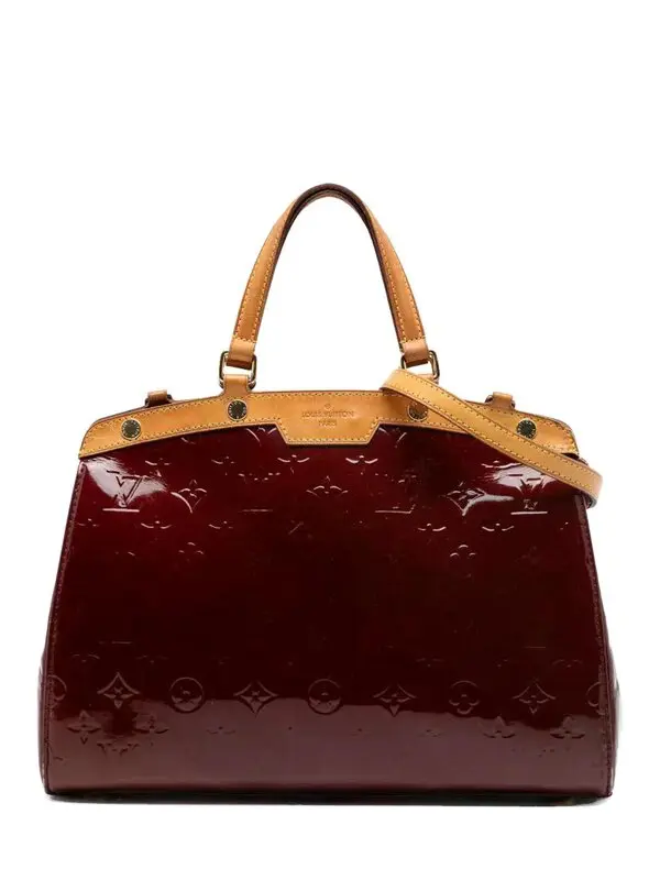 LOUIS VUITTON Monogram Vernis Brea Mm Satchel - Red