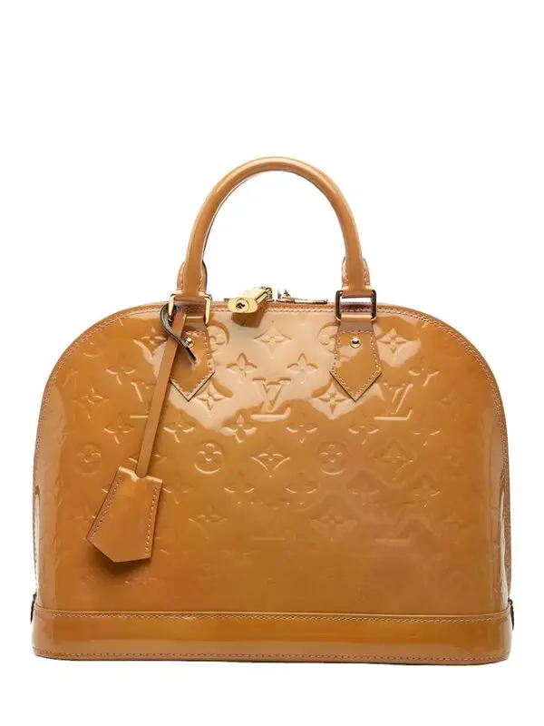 LOUIS VUITTON Monogram Vernis Alma Pm Handbag - Brown