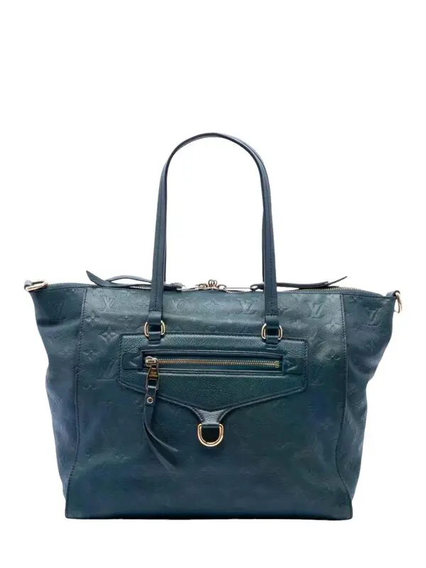 LOUIS VUITTON Monogram Empreinte Lumineuse Pm Satchel - Blue