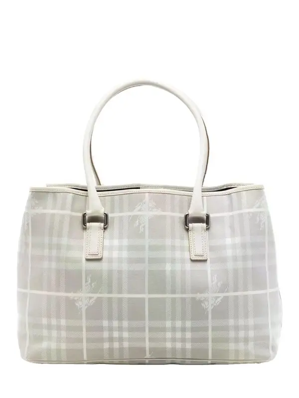 Burberry Haymarket Check Canvas Tote Bag - Grey