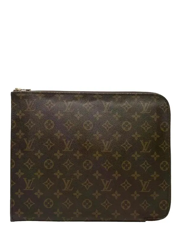LOUIS VUITTON 1999 Monogram Poche Documents Portfolio 30 Clutch Bag - Brown