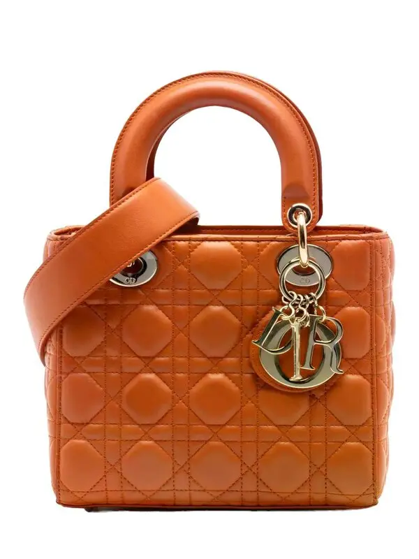 Dior Lambskin Lady Satchel - Orange