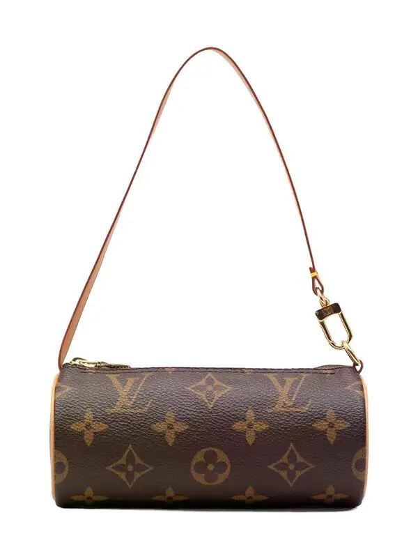 LOUIS VUITTON Monogram Papillon Pochette Handbag - Brown