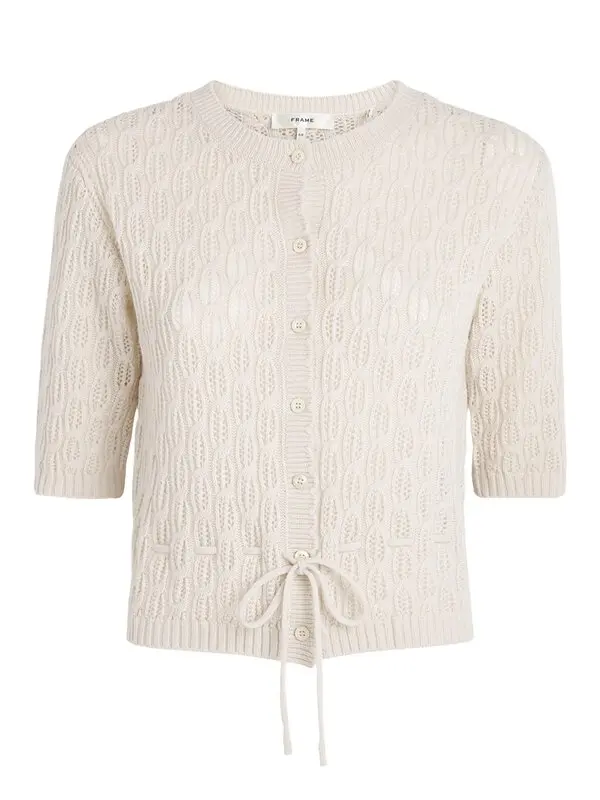 FRAME Wool-cashmere Clover Cardigan - Ivory
