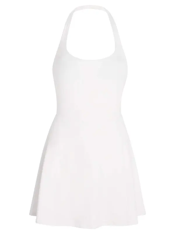 Vuori Halterneck Tiebreak Mini Dress - White
