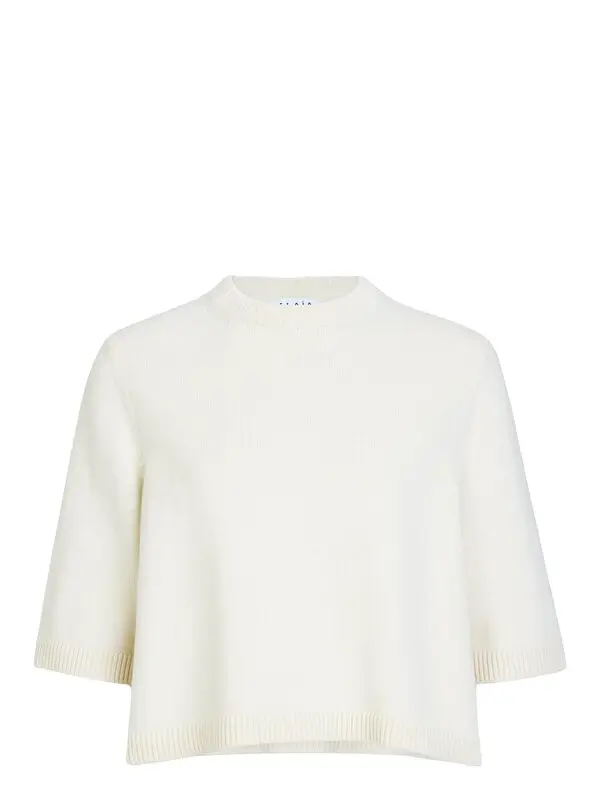 Alaïa Cashmere-blend Boxy Sweater - White