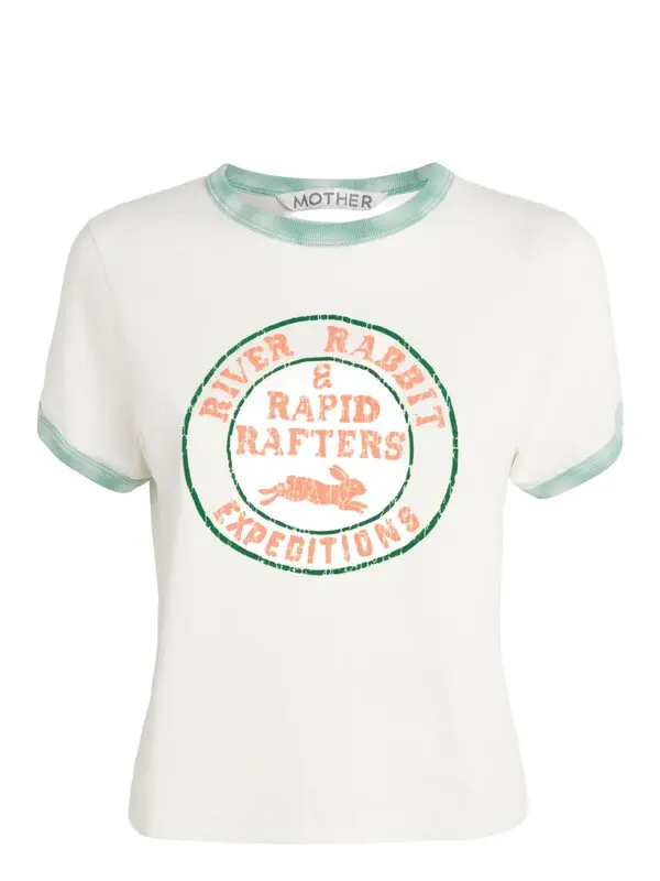 MOTHER Cotton Itty Bitty Graphic T-shirt - White