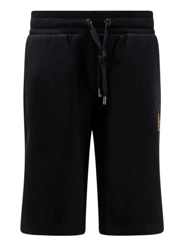 Dolce & Gabbana Bermuda Shorts With Heraldic Logo Patch - Multicolor