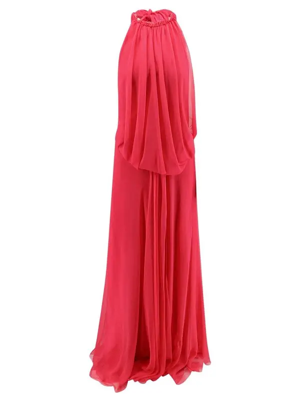 Alberta Ferretti Pink Silk Long Dress - Multicolor