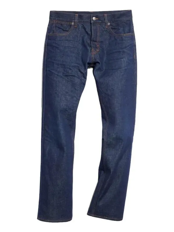 Gucci Embroidered Denim Jeans - Blue