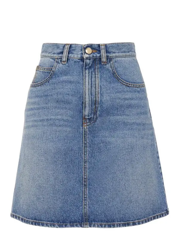 Chloé Denim Mini Skirt With Marcie Buckle Detail - Blue