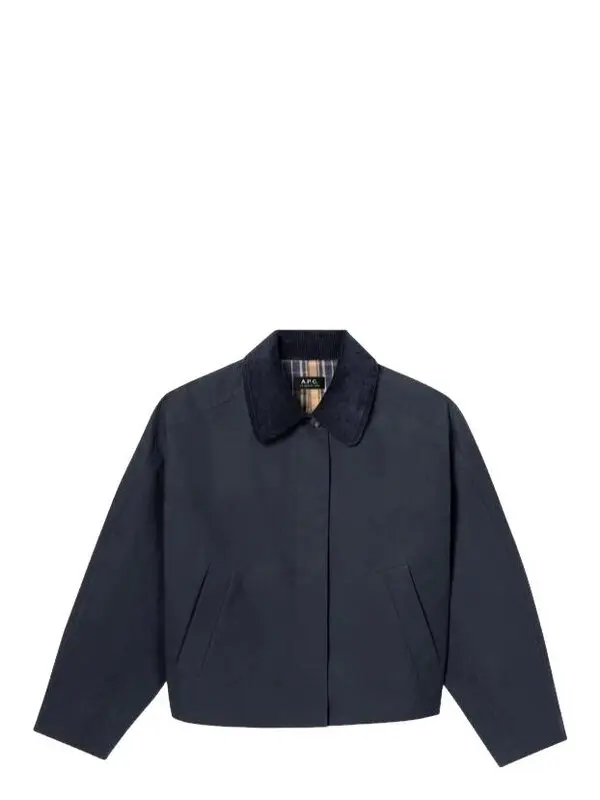 A.p.c. Water-repellent Cropped Jacket - Deep Navy Blue