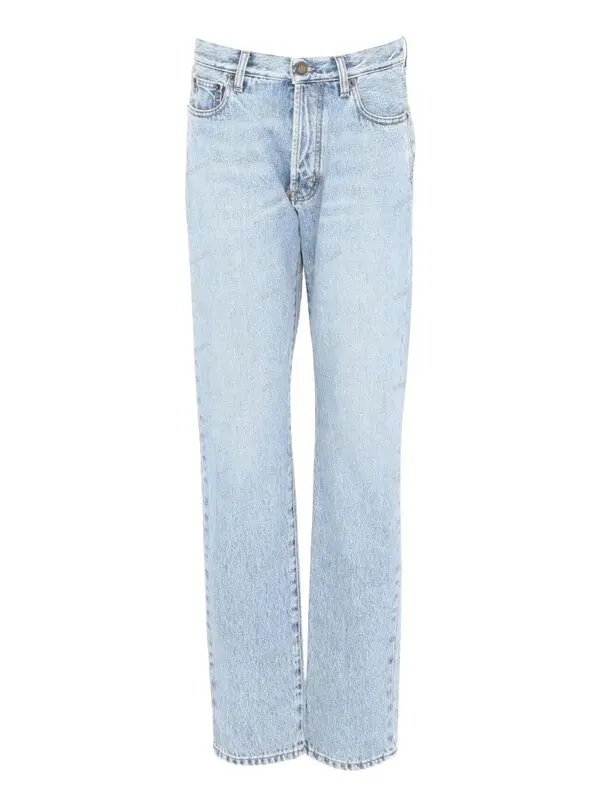 Saint Laurent Relaxed-fit Straight Leg Jeans - Blue