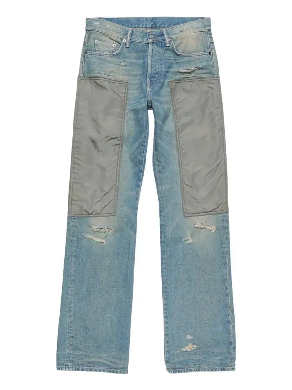 Acne Studios Regular Fit Distressed Jeans - Gray