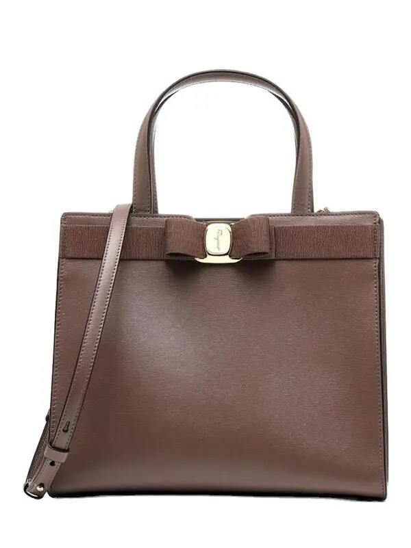FERRAGAMO Vara Bow Detail Tote Bag - Green