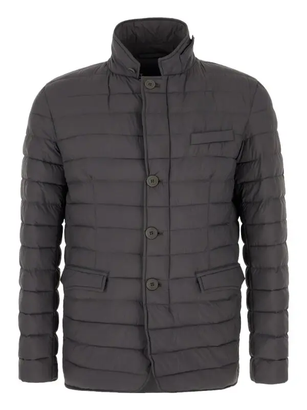 Herno Stand Collar Quilted Jacket - Graphite