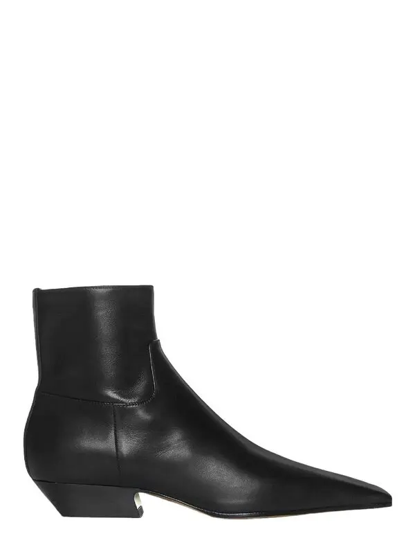 Khaite Pointed Toe Ankle Boots - Black
