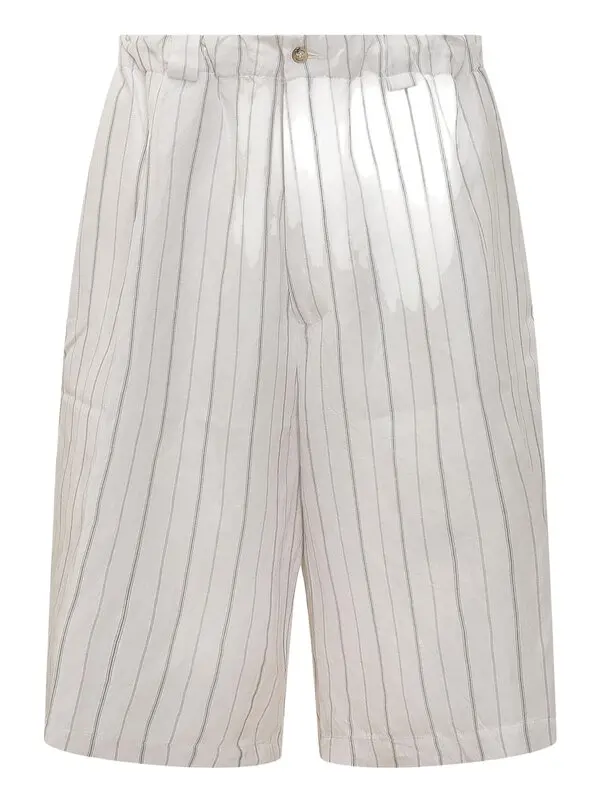 WILLY CHAVARRIA Toluca Pinstriped Shorts - White