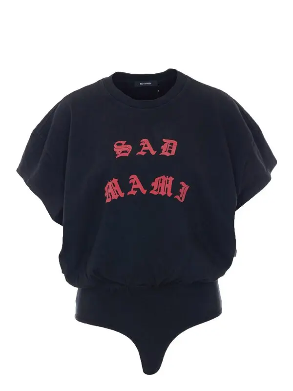 WILLY CHAVARRIA Graphic Bodysuit T-shirt - Black