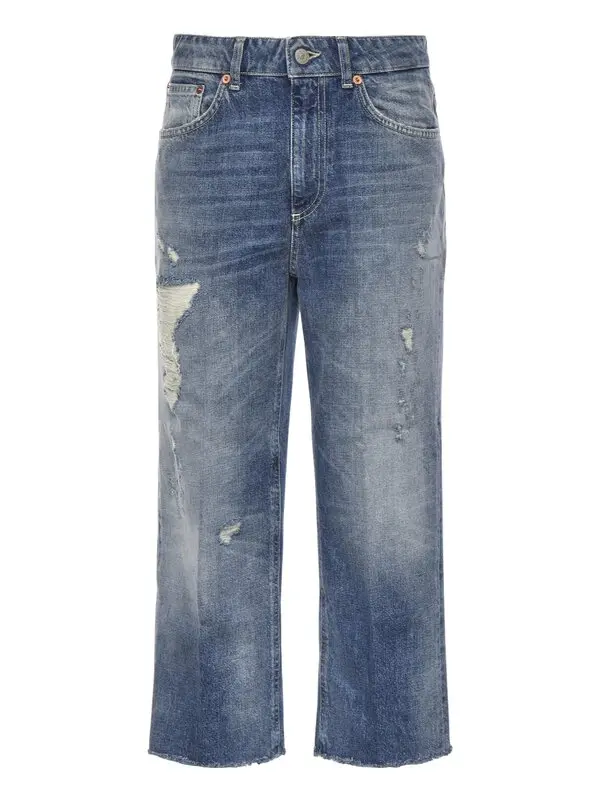 DONDUP Distressed Wide-leg Jeans - Blue