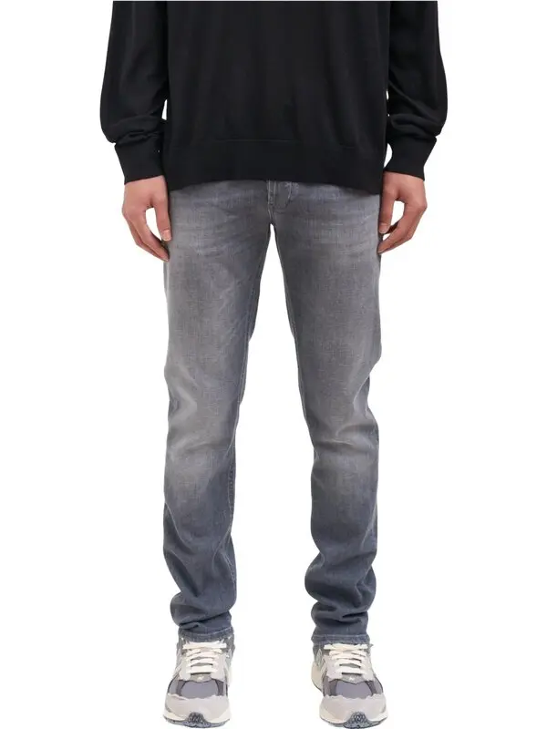 DONDUP Slim Fit Jeans With Belt Loops - Gray